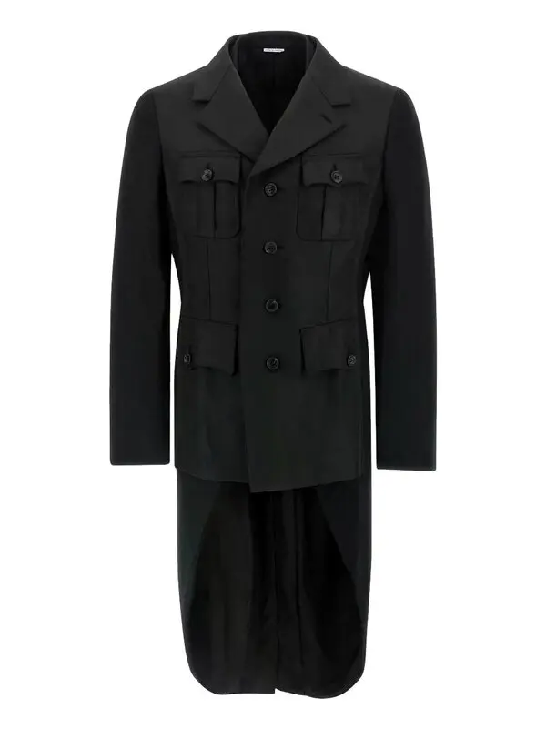 Comme Des Garçons Double-layer Tailcoat Jacket - Black