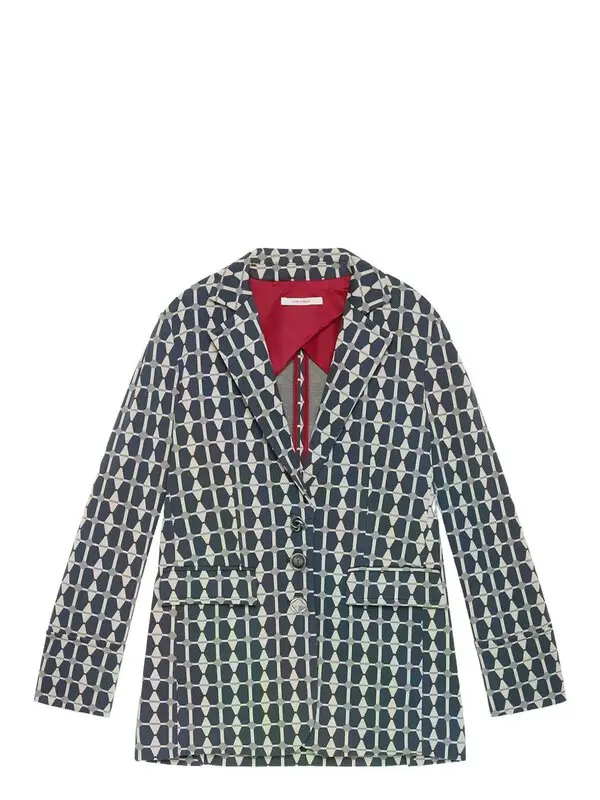 Malìparmi Geometric-pattern Blazer - Blue