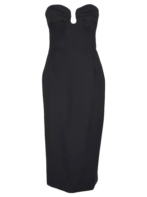 Carolina Herrera Strapless Sweetheart-neck Midi Dress - Black