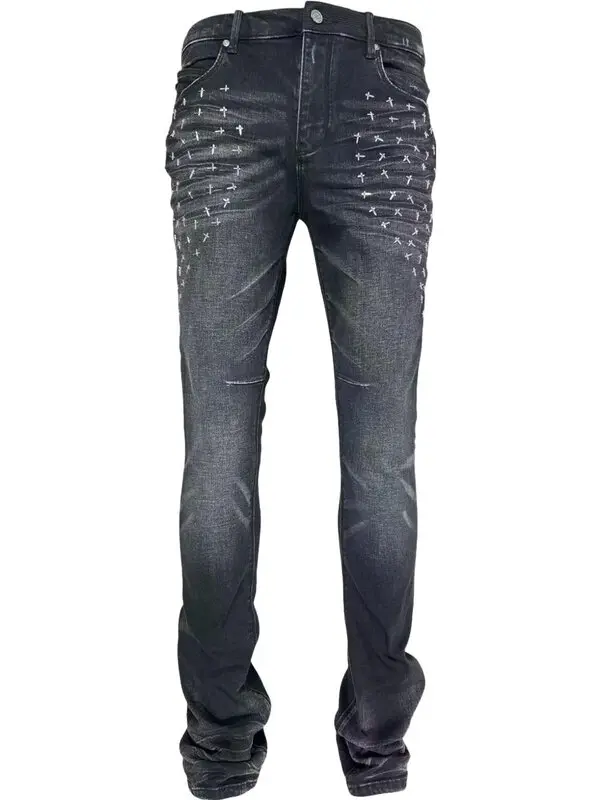 RtA Olivier Stacked Skinny Jeans - Black