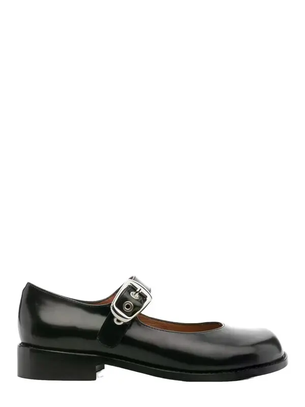 ANGEL ALARCON Buckle-strap Leather Pumps - Black