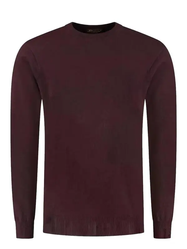 DORIANI Crew-neck Long Sleeve Sweater - Red