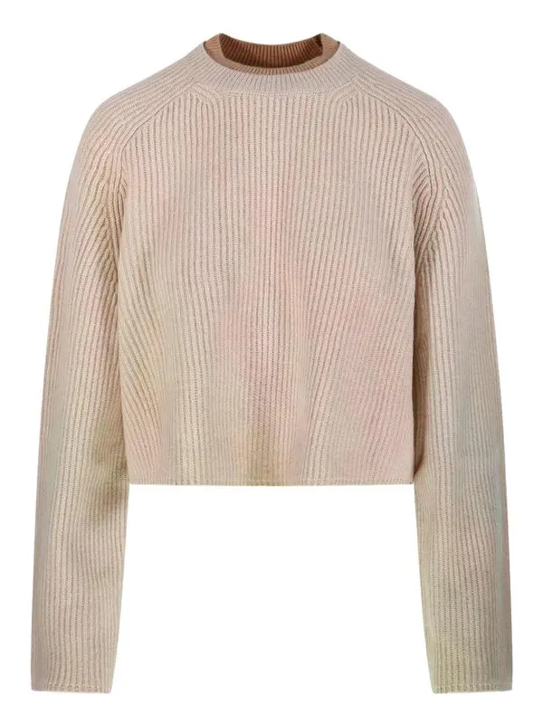 Max Mara Ribbed-knit Jumper - Neutrals