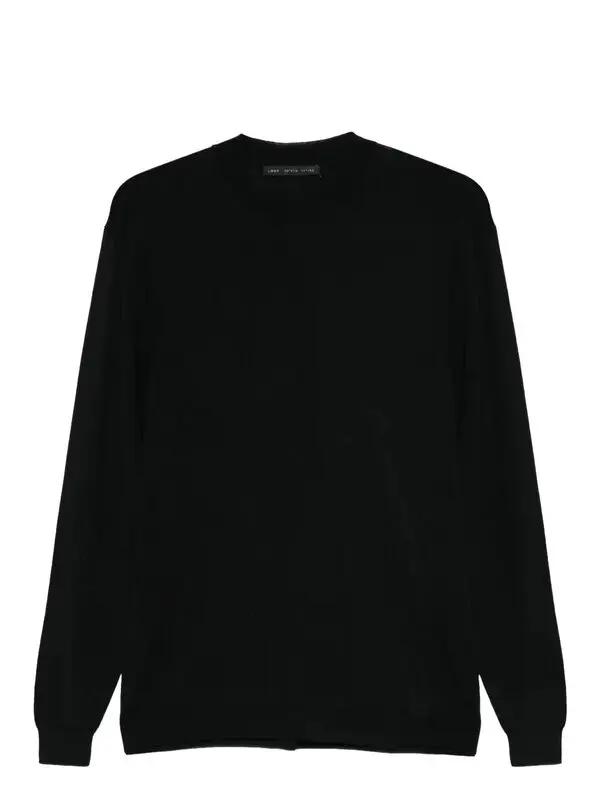 LOW BRAND Crew Neck Sweater - Black