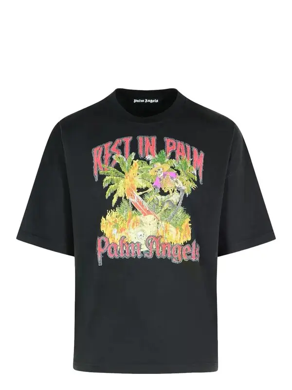 Palm Angels Rest In Palm Crew-neck T-shirt - Black