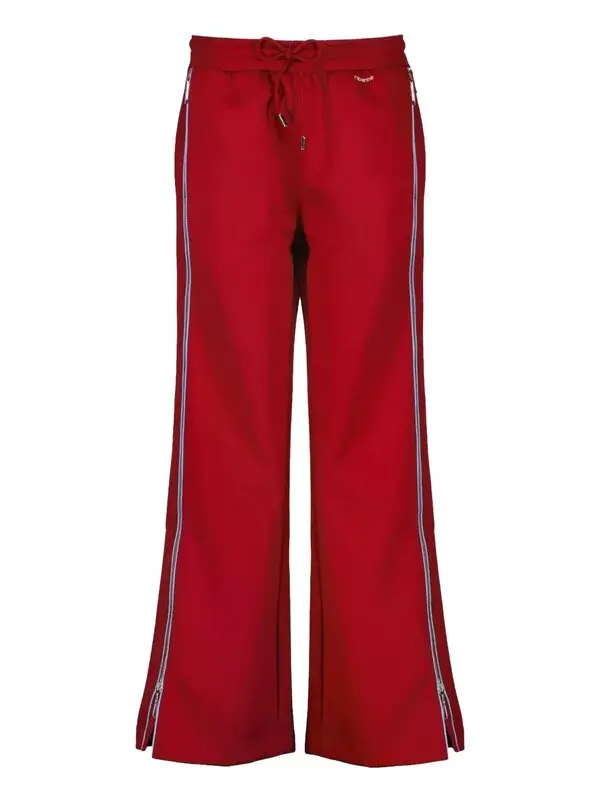 Rabanne Elasticated Side-zip Track Pants - Red