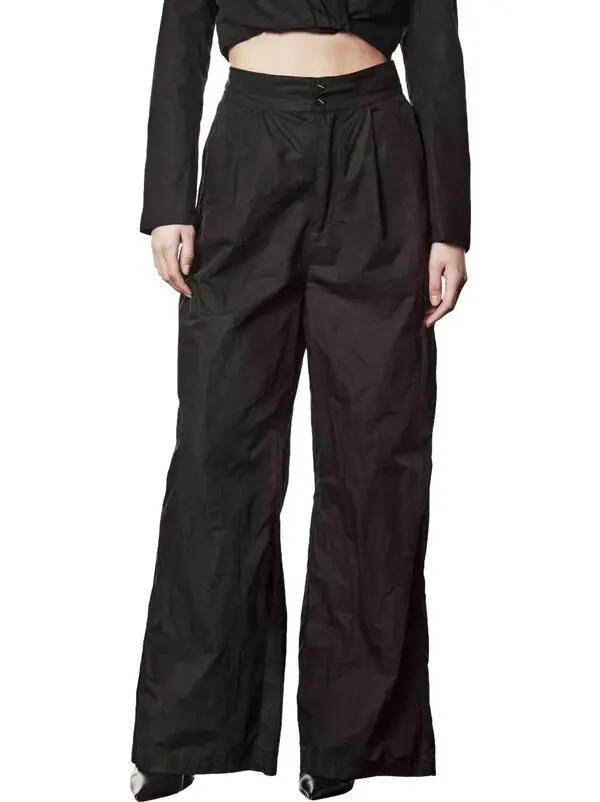 THOM KROM Pleated Side-pockets Palazzo Trousers - Black