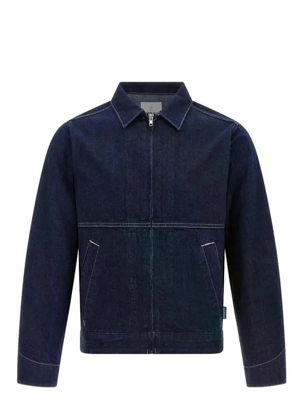 Gramicci Japanese Slub Zip-up Denim Jacket - Blue