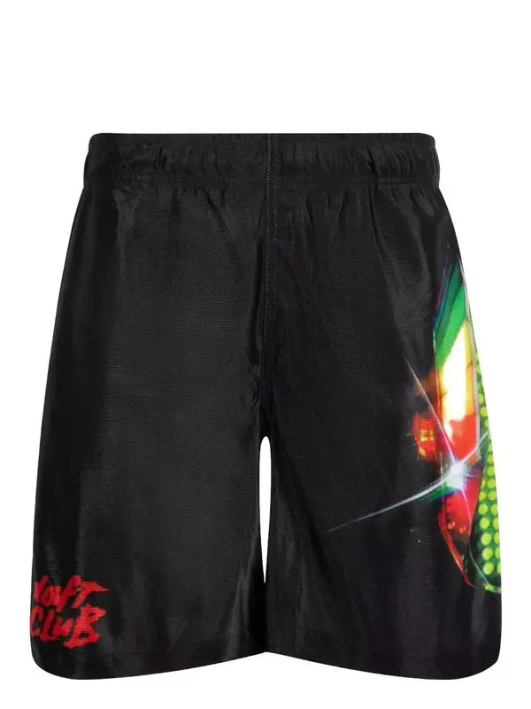 PLEASURES X Daft Punk Graphic Track Shorts - Black