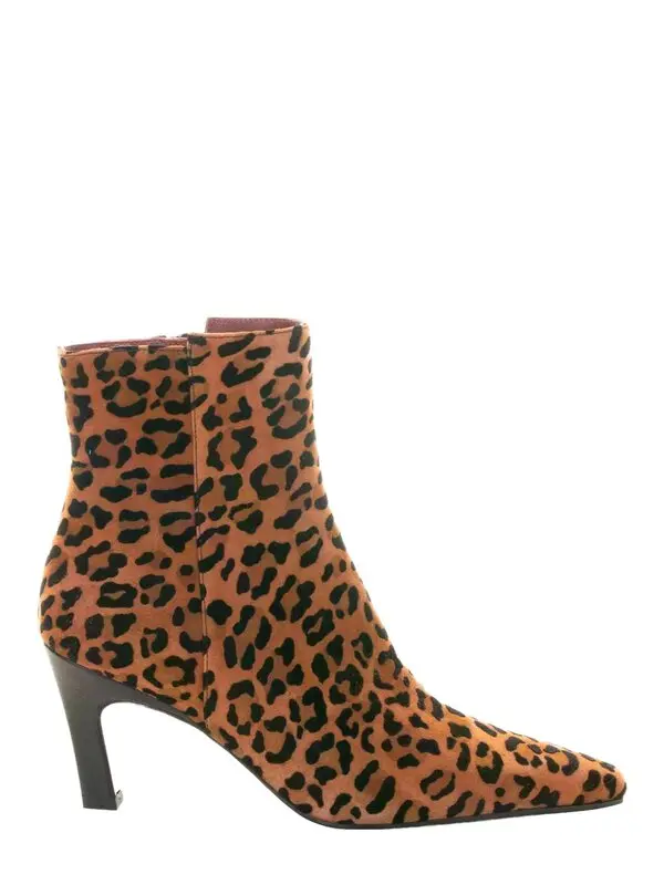 Roberto Festa 70mm Leopard-pattern Stiletto Ankle Boots - Brown