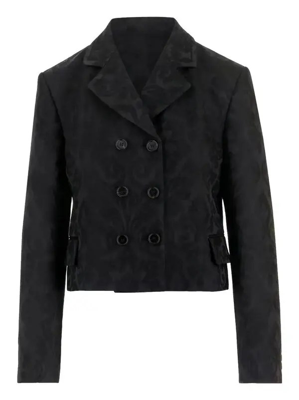 Chloé Damask Double-breasted Jacket - Black