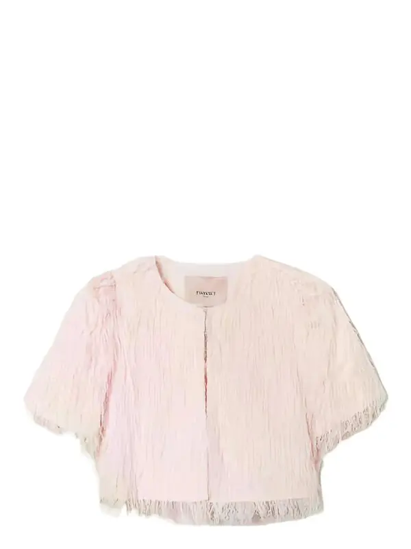 TWINSET Feather-effect Cropped Jacket - Pink