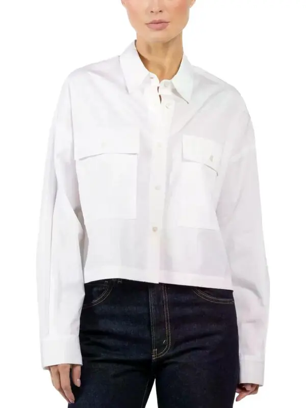 ARLO MOTT Pocket-detail Cropped Shirt - White