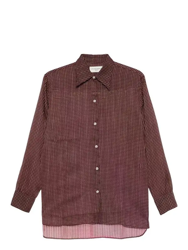 Officine Générale Geometric-print Shirt - Red