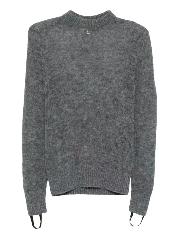 Coperni Logo-embellished Crew-neck Sweater - Grey