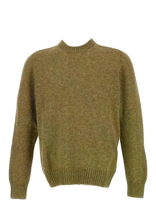 GRAN SASSO Ribbed Crew-neck Sweater - Brown