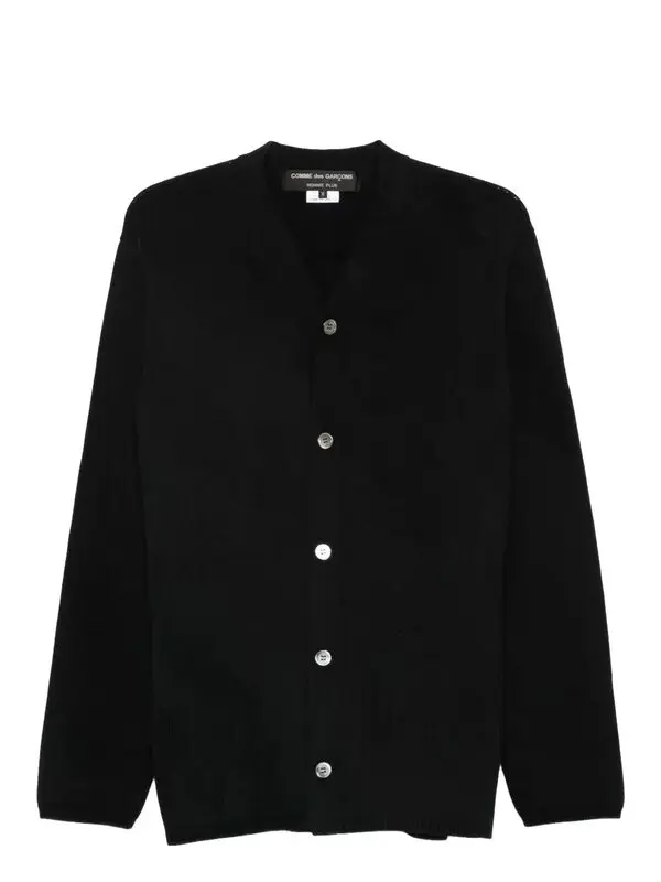 Comme Des Garçons Cotton Blend Cardigan - Black