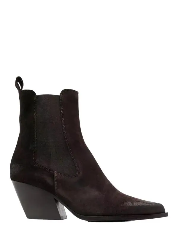 Elena Iachi 65mm Leather Cowboy Boots - Brown