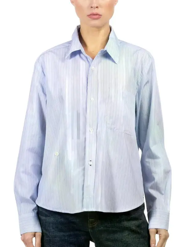 CISSA Striped Long-sleeve Shirt - Blue