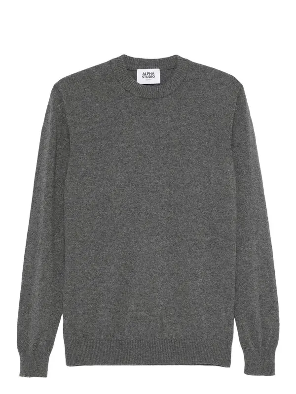 Alpha Studio Wool Sweater - Grey