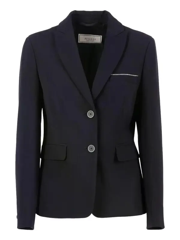 Peserico Embellished-pocket Blazer - Blue