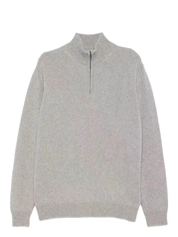 120% Lino High-neck Jumper - Grey