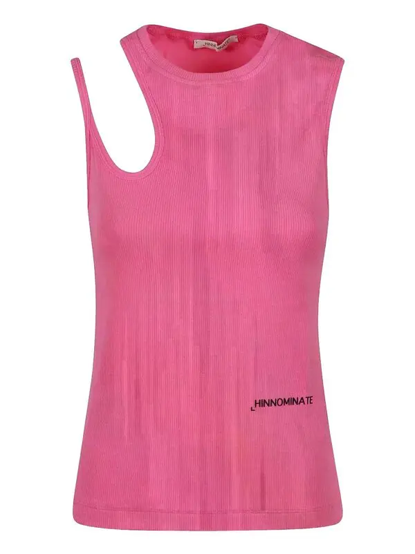 HINNOMINATE Cut-out Ribbed Top - Pink