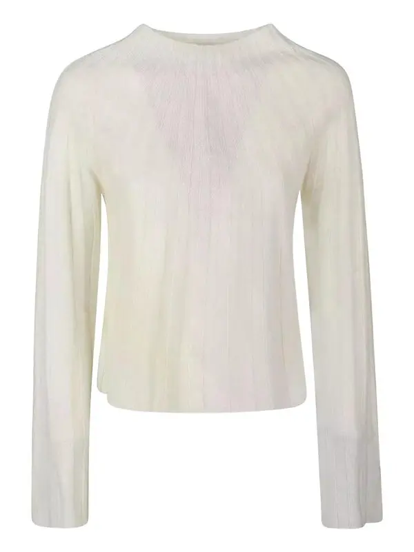 Loulou De Saison Koro Ribbed Bell-sleeve Sweater - White
