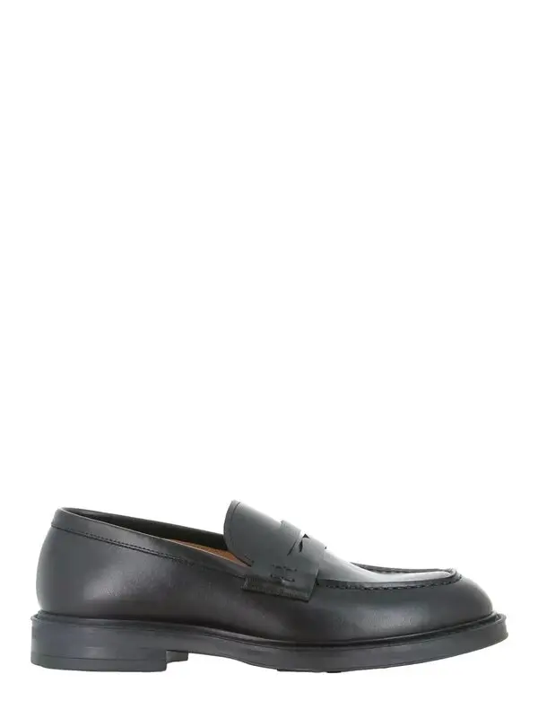 HENDERSON BARACCO Penny Leather Loafers - Black