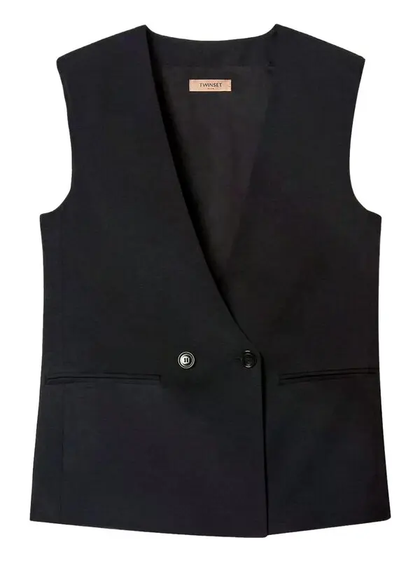 TWINSET Double-breasted Waistcoat - Blue