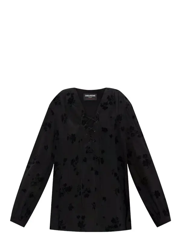 Zadig&Voltaire Lace-up Blouse - Black