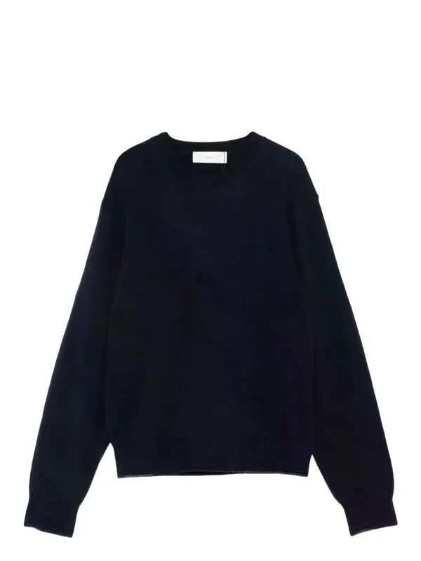DUNST Round-neck Long-sleeve Sweater - Blue