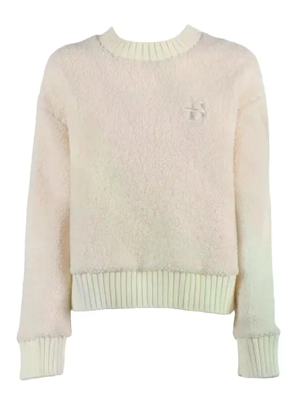 BALLANTYNE Embroidered Crew-neck Sweater - Neutrals