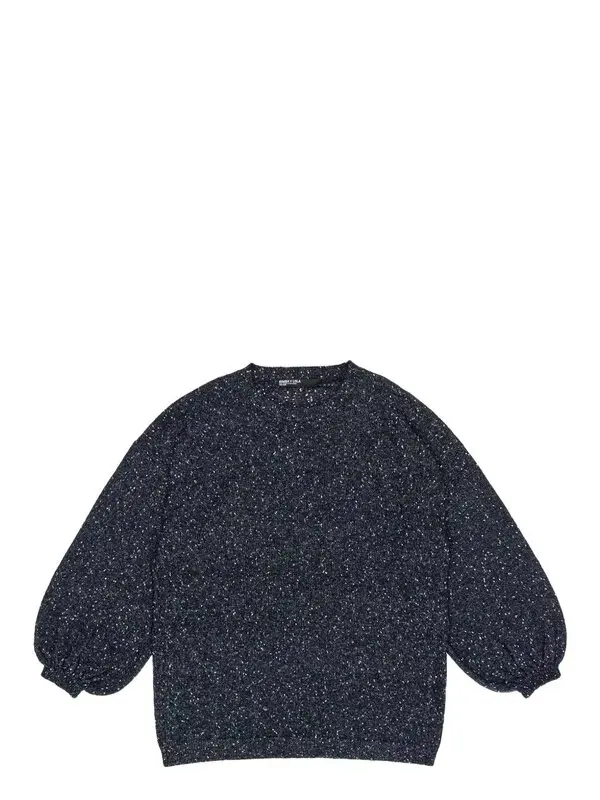 Bimba Y Lola Speckled Balloon-sleeve Sweater - Blue