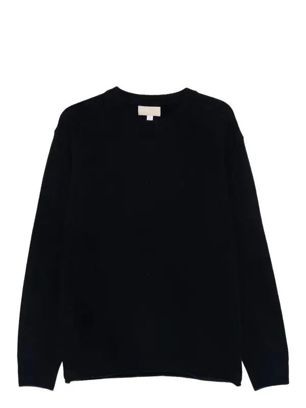 120% Lino Round-neck Jumper - Black