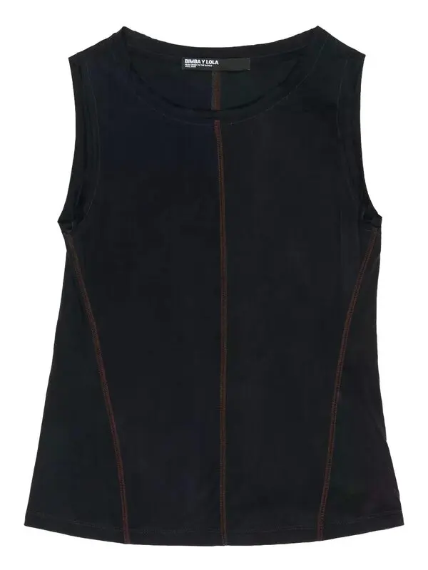 Bimba Y Lola Sleeveless Top With Seam Detail - Black