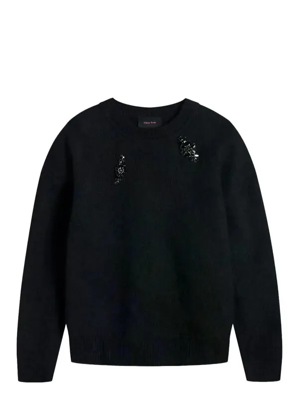 Simone Rocha Embellished Alpaca Sweater - Black