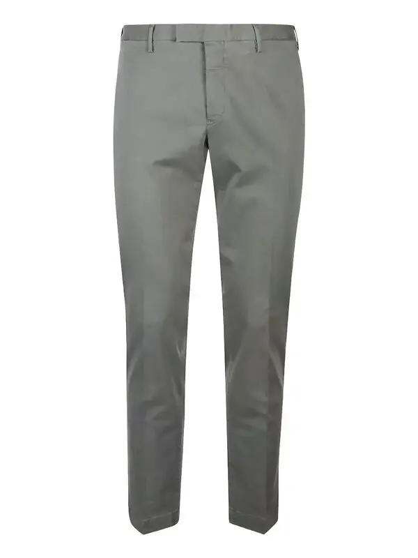PT TORINO Straight-leg Cotton Trousers - Green