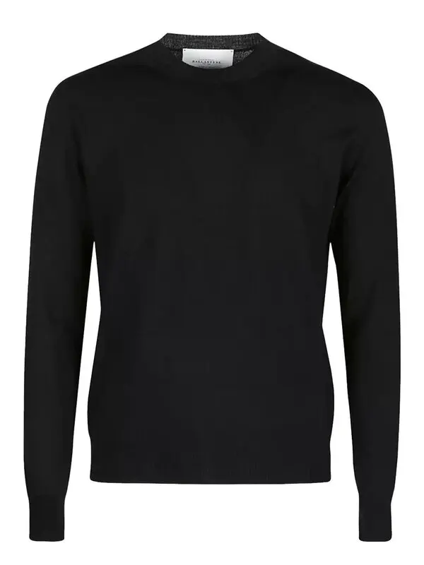 BALLANTYNE Merino Wool Crew-neck Sweater - Black