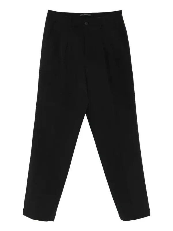 LOW BRAND Pleated Straight-leg Trousers - Blue