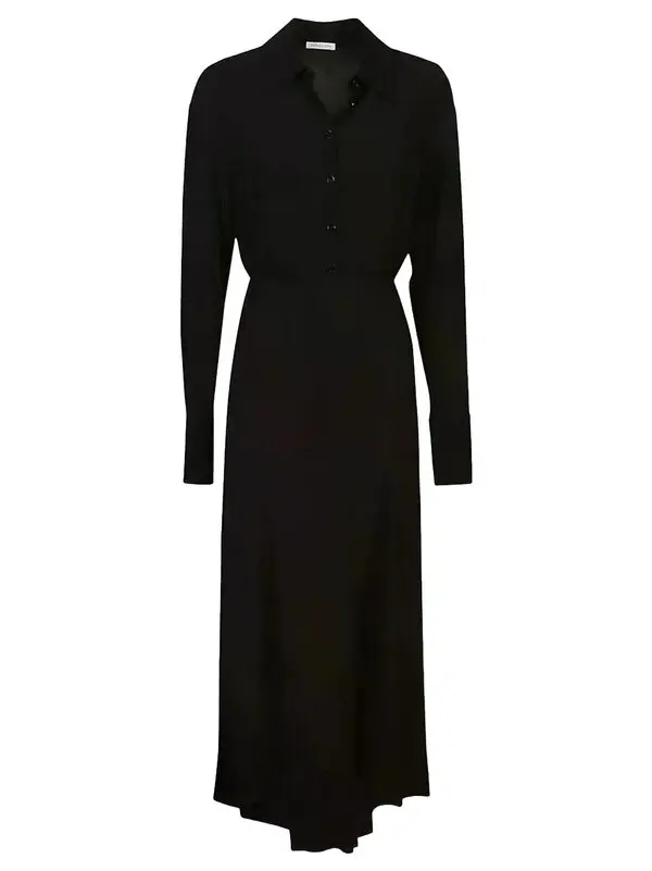 Patrizia Pepe Button-down Midi Dress - Black