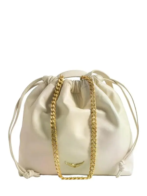 Zadig&Voltaire Chain-embellished Drawstring Bag - Neutrals