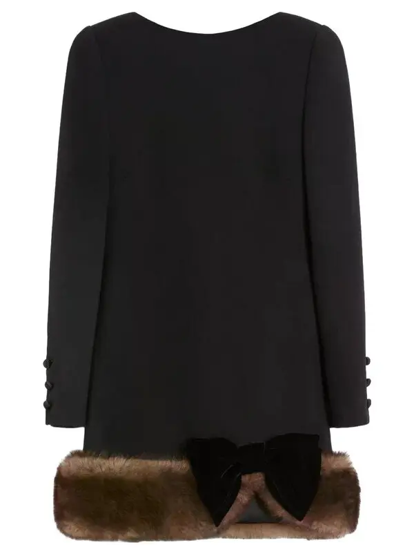 Valentino Garavani Wool Crepe Short Dress - Black