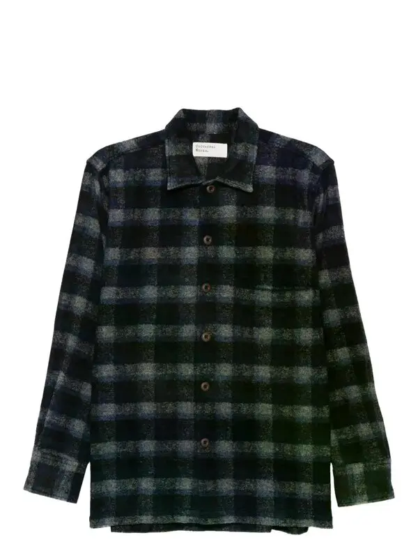 Universal Works Checked Wool Shirt - Blue