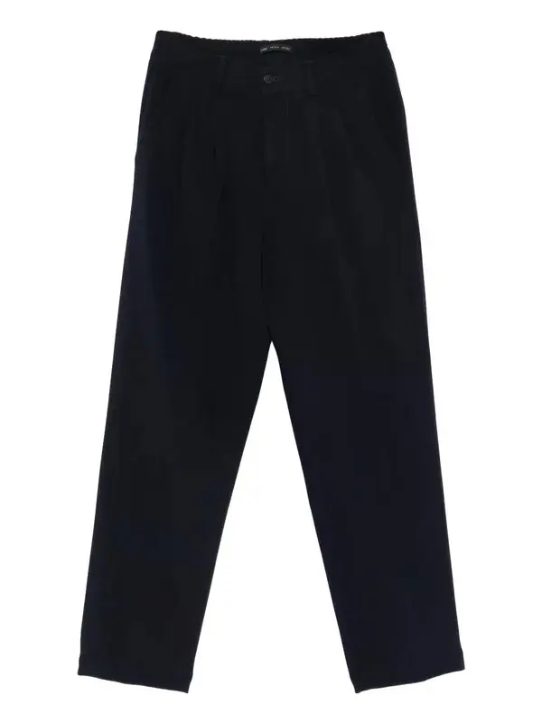 LOW BRAND Pleated Straight-leg Trousers - Blue
