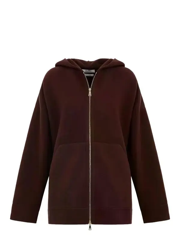Max Mara Hooded Zip-up Sweater - Red