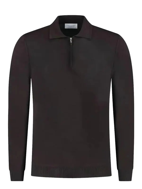 Marco Pescarolo Half-zip Polo-neck Sweater - Black