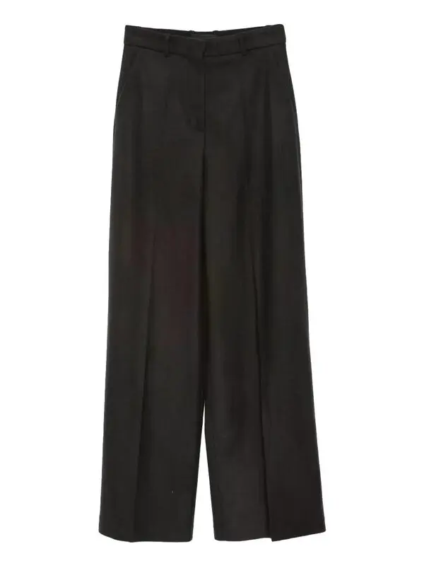 JOSEPH Alana Pleated-front Trousers - Grey