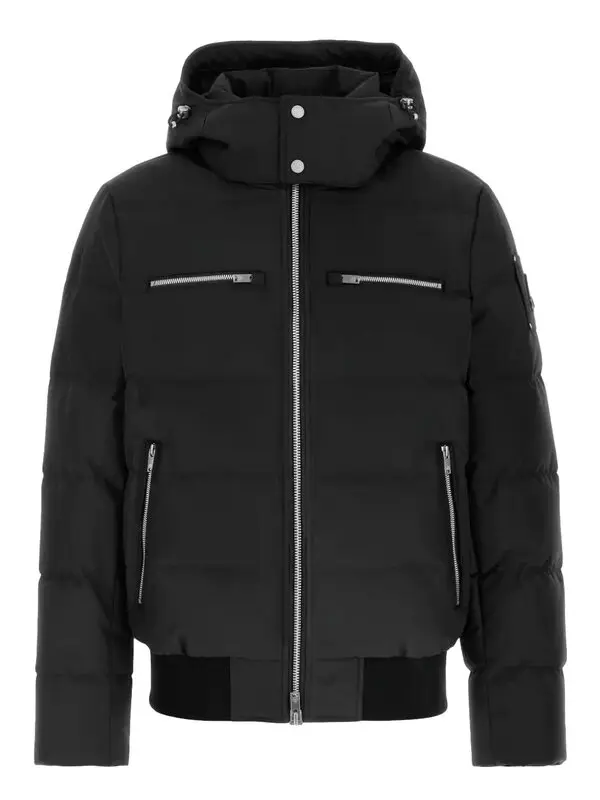 Moose Knuckles Cloud Hooded Bomber Jacket - Black