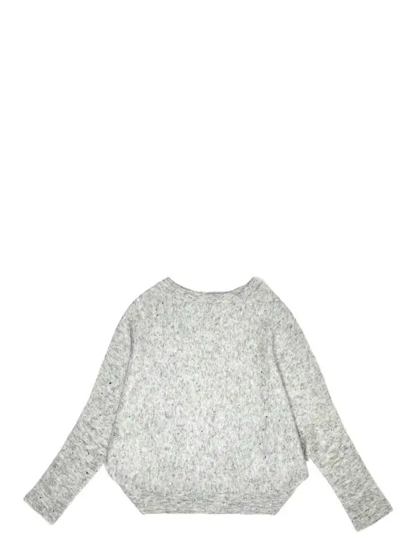 Bimba Y Lola Embellished Knit Sweater - Grey